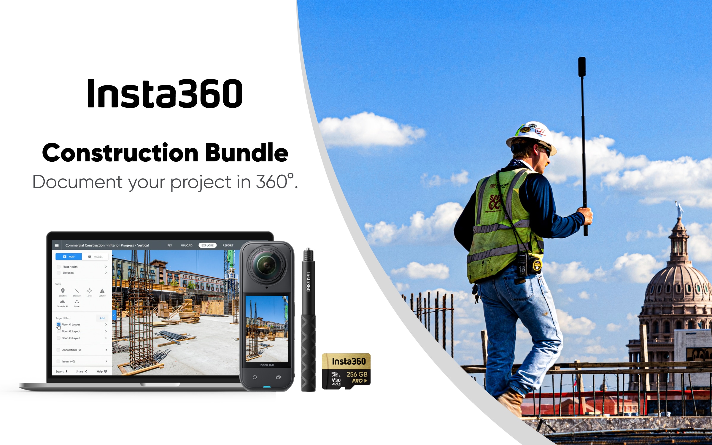 Insta360 Construction Camera Bundle